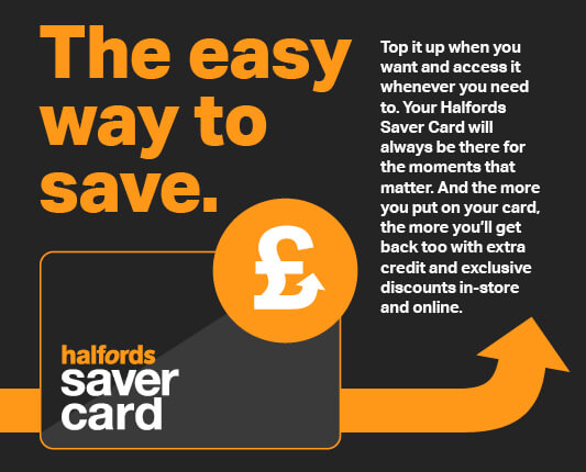 Halfords Saver Card - Top Up - Card Details